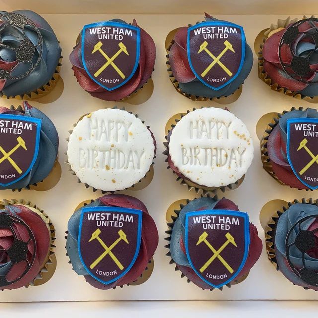 Football team logos cake toppers